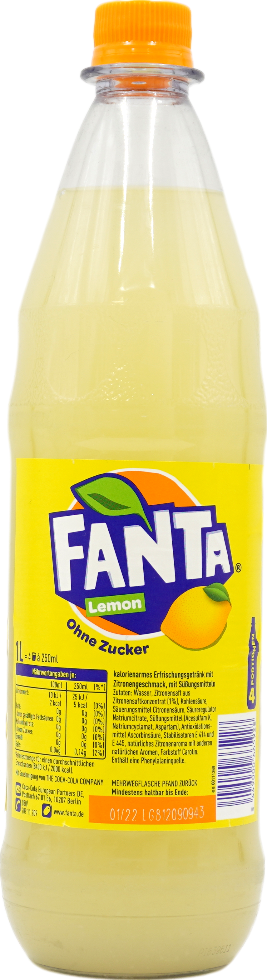 fanta zero lemon